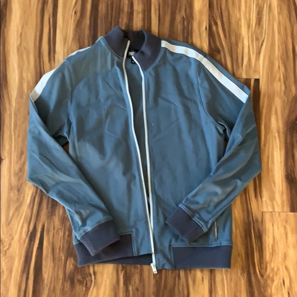 Paige Wallace Track Jacket - Blue, White Stripe - Gem